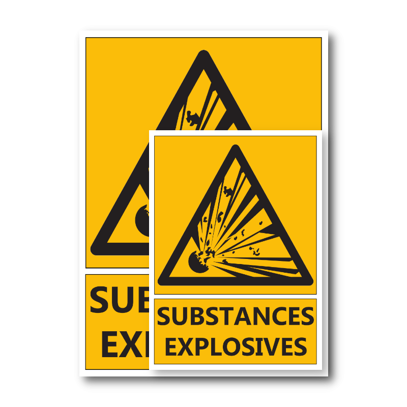 Panneau de signalisation PVC "Danger substances explosives"
